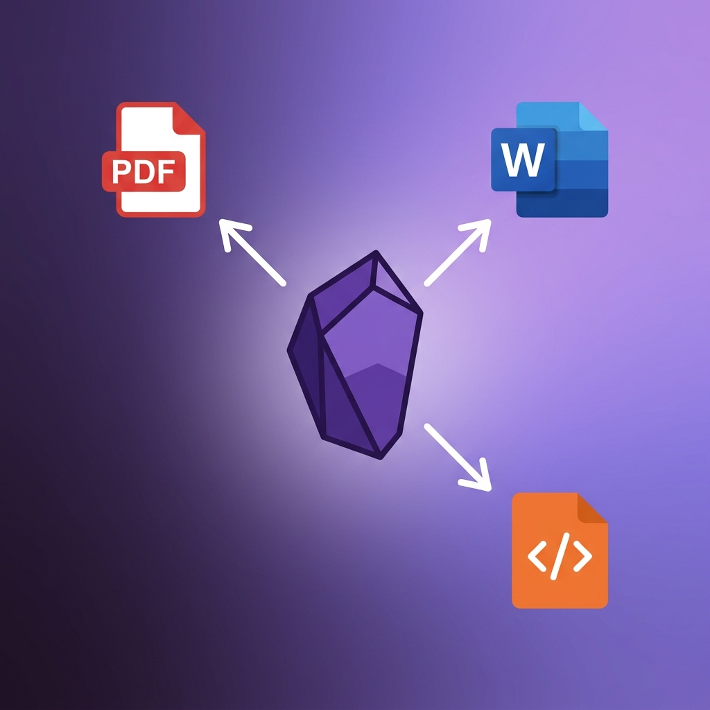 Como Exportar Notas do Obsidian para PDF, Word e HTML